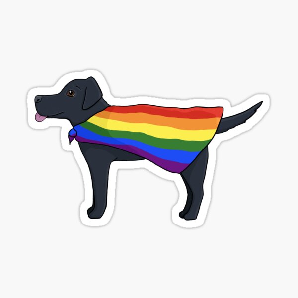 "LGBTQ+ Pride Dog" Sticker for Sale by beckyguitartist | Redbubble