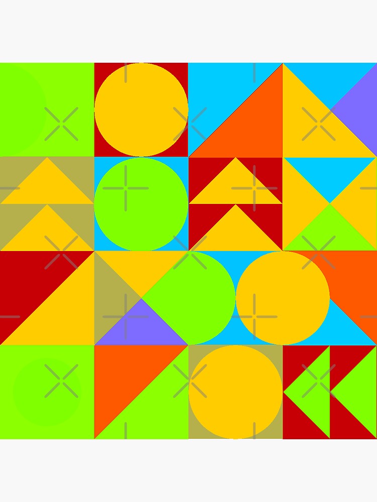 "conceptual Art - Abstract Neo Geo Neo Geo Minimal Backgrounds" Sticker ...