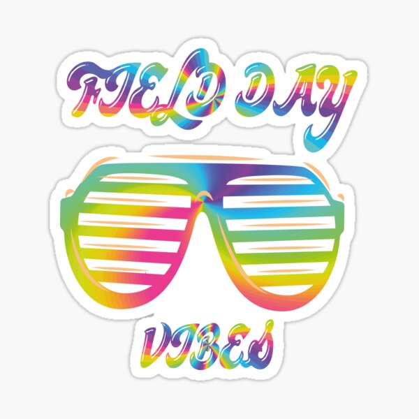 "Tie Dye Field Day Vibes Last Day of School Field Day" Sticker by ...