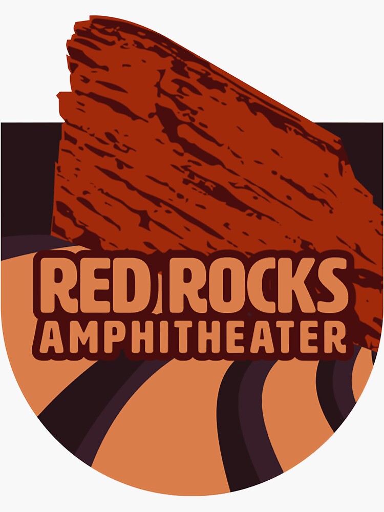 "Red rocks amphitheater" Sticker for Sale by TrudyReyff | Redbubble