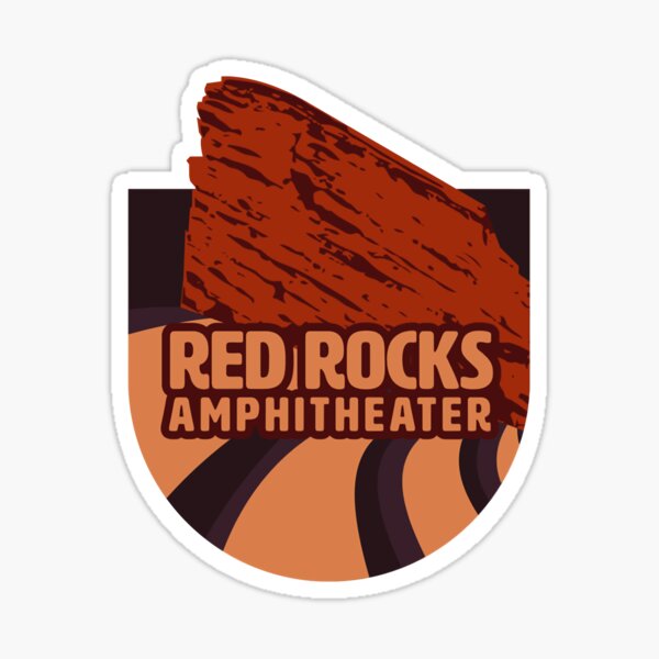 "Red rocks amphitheater" Sticker for Sale by TrudyReyff | Redbubble