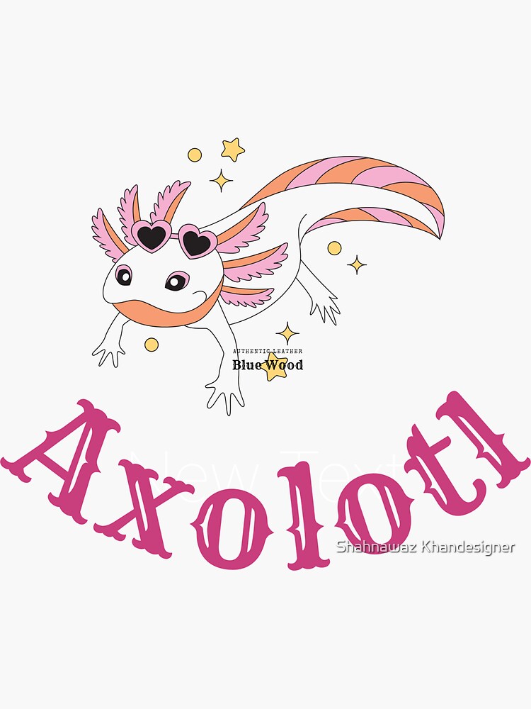 " Axolotl cute unique design" Sticker by A1a2a3a4a5a7 | Redbubble