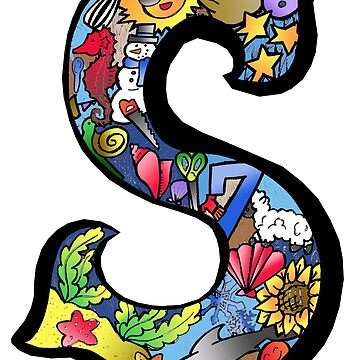 "Doodle Letter S" Sticker for Sale by missmann | Redbubble