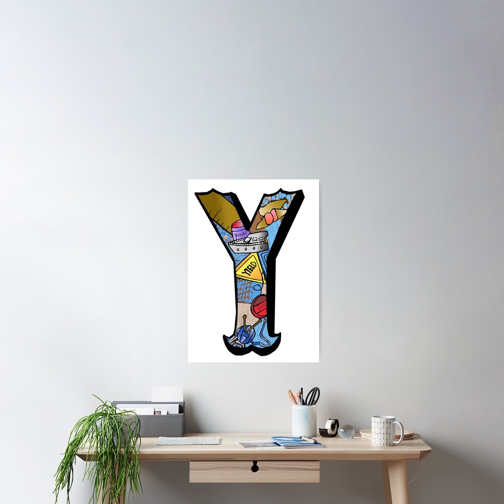 "Doodle Letter Y" Poster for Sale by missmann | Redbubble