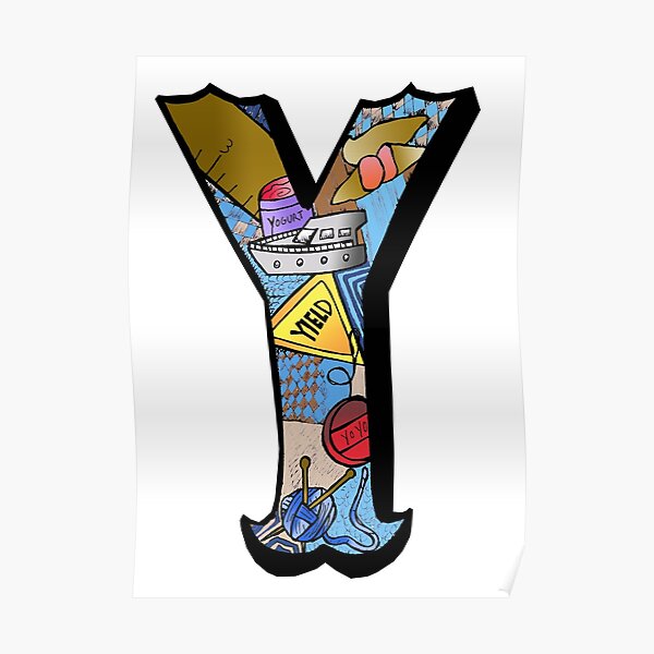 "Doodle Letter Y" Poster for Sale by missmann | Redbubble