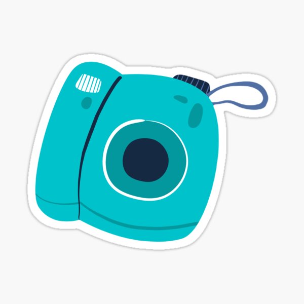 "Blue polaroid camera" Sticker for Sale by ItsQueenKris | Redbubble
