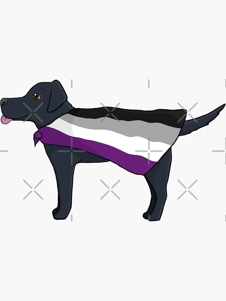"Asexual Pride Dog" Sticker for Sale by beckyguitartist | Redbubble