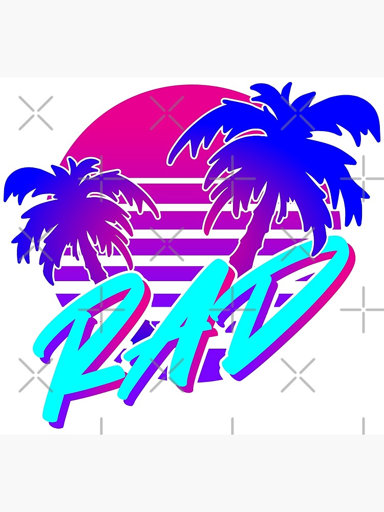 "80s Rad Sunset with Palm Trees" Poster for Sale by tldeutsch | Redbubble