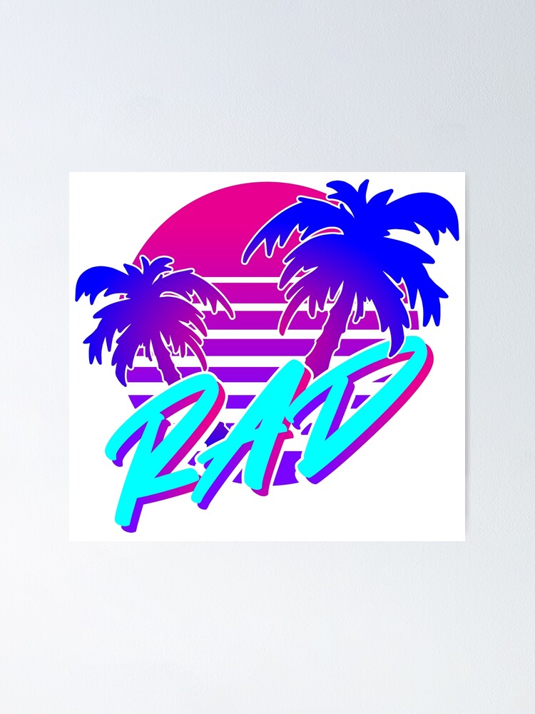 "80s Rad Sunset with Palm Trees" Poster for Sale by tldeutsch | Redbubble