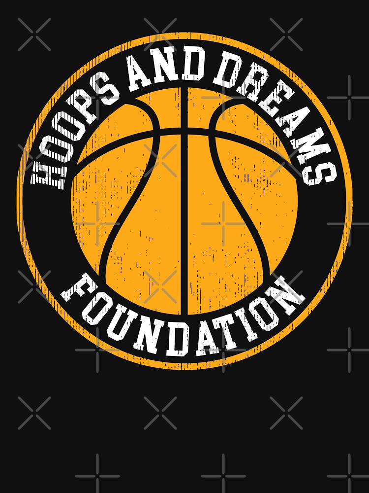 "Hoops And Dreams Foundation Logo Emblem | Basketball Design" T-shirt ...