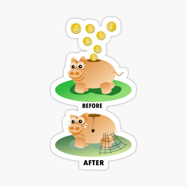 "Before and after" Sticker by Logan81 | Redbubble