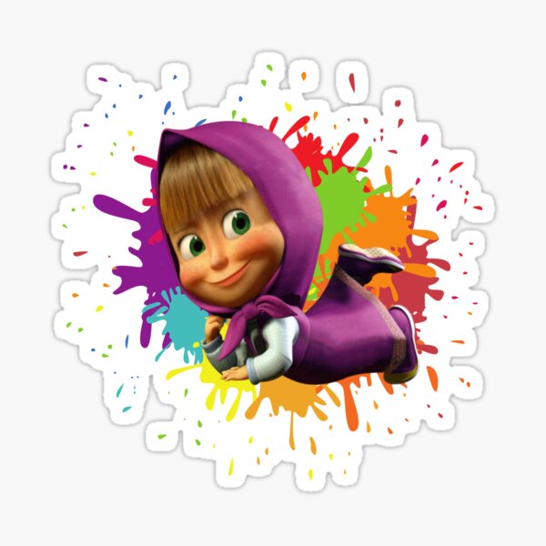 "Masha And The Bear" Sticker for Sale by CarToOn-NE98 | Redbubble