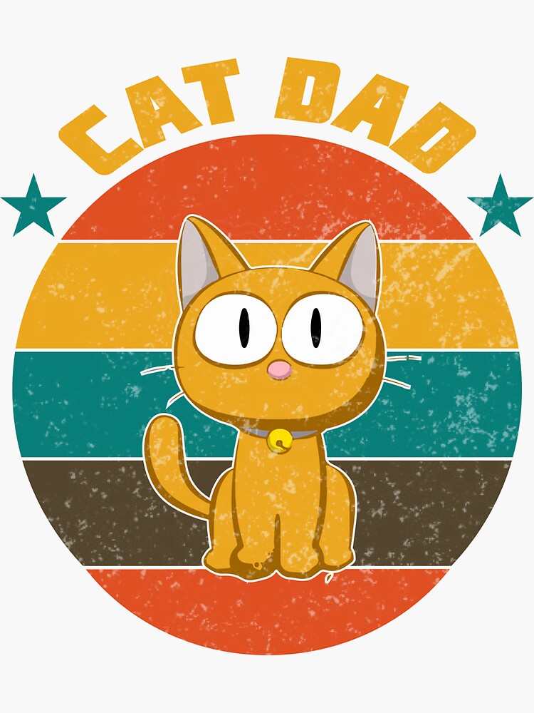"CAT DAD" Sticker for Sale by ANlove | Redbubble