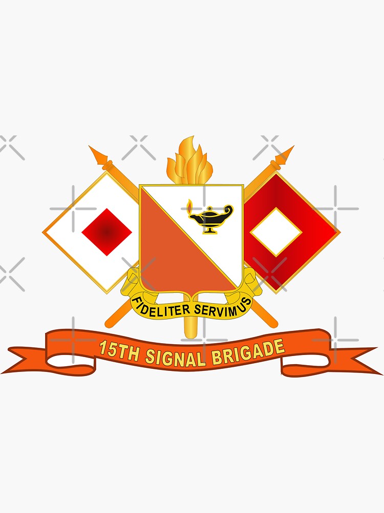 "Army - 15th Signal Battalion w Signal Branch - Br - Ribbon - DUI X 300 ...