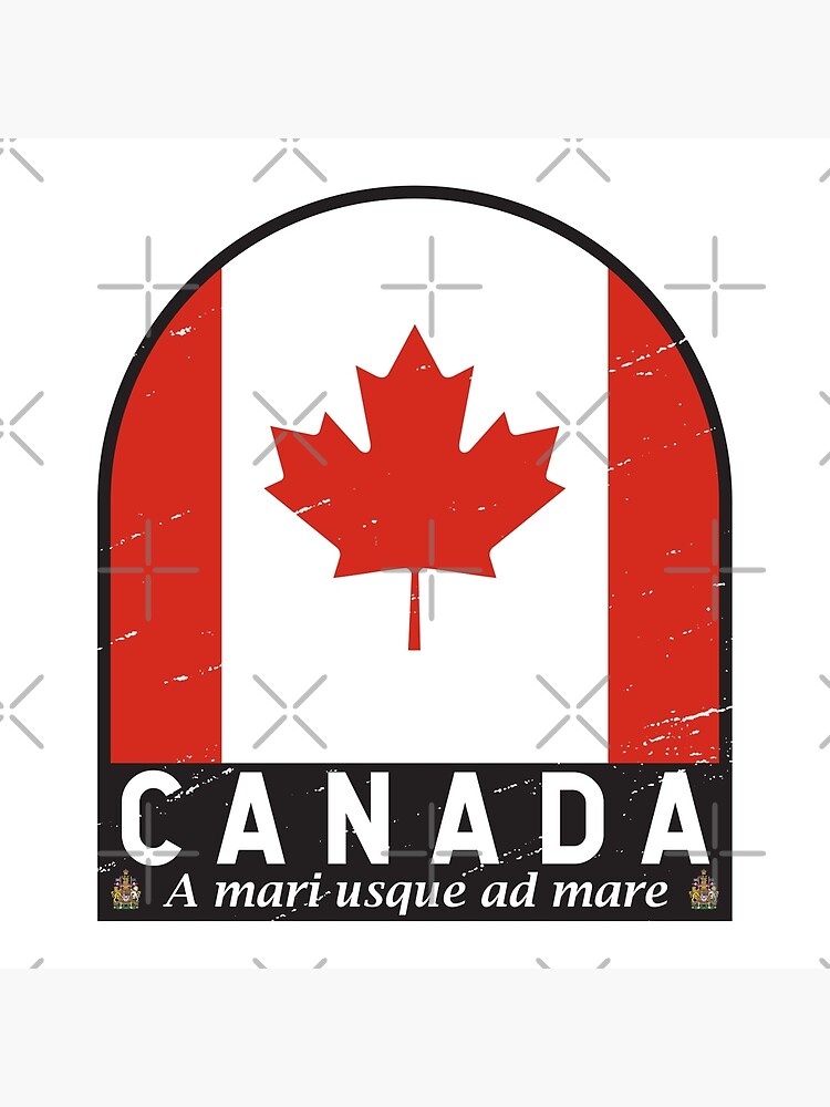 "Canada Flag Emblem Distressed Vintage" Poster for Sale by ...