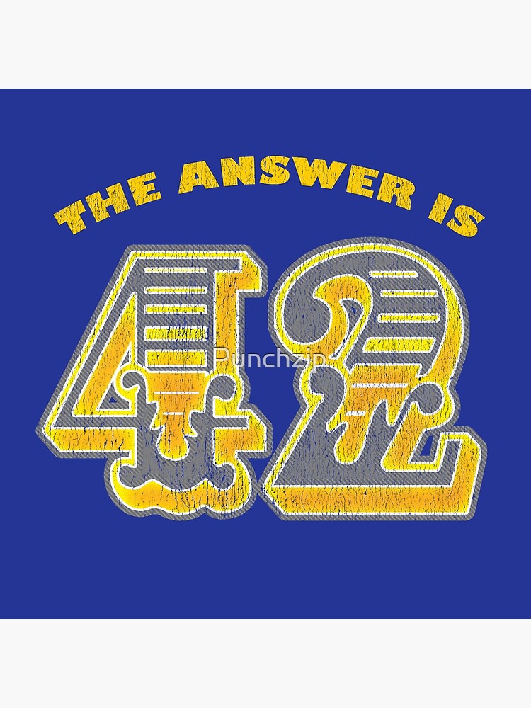 The Answer Is 42 - Hitchhikers Guide To The Galaxy Premium Matte ...