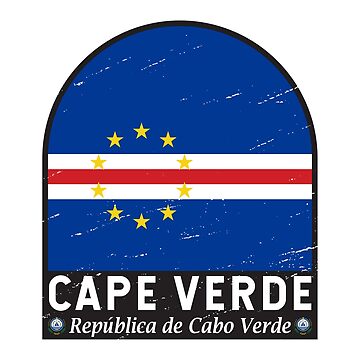 "Cape Verde Flag Emblem Distressed Vintage" Sticker for Sale by ...