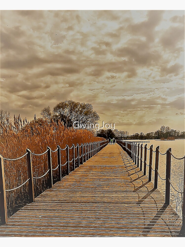 "River platform trees sunset" Poster for Sale by GivingJoy | Redbubble