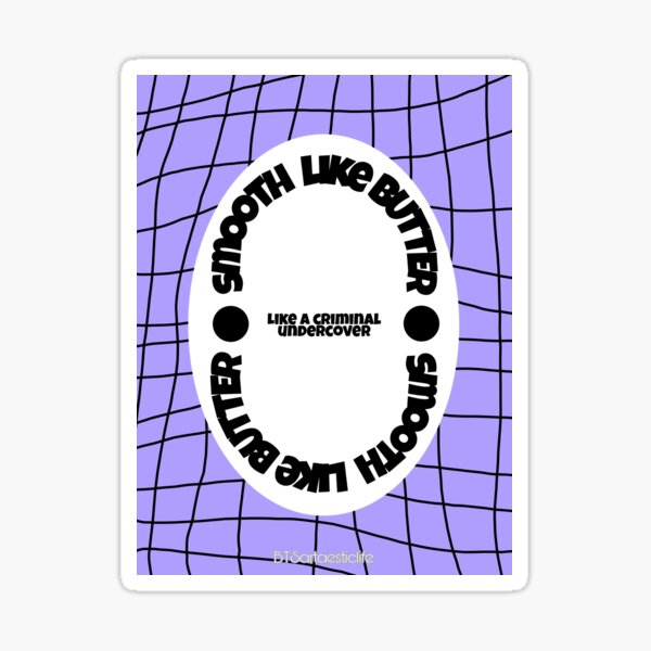 "BTS Butter lyrics" Sticker for Sale by MyUniverseKook | Redbubble
