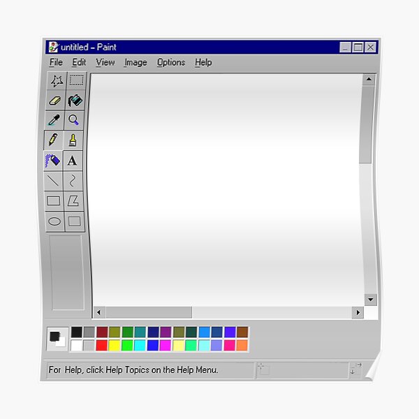 "Windows 95 MS Paint Window" Poster for Sale by pickle-clipart | Redbubble