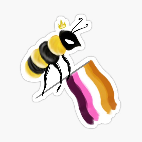 "Lesbian Flag Queen Bee " Sticker for Sale by calamily007 | Redbubble