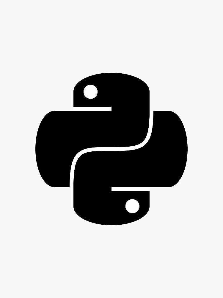 "Python Logo" Sticker for Sale by ohscahr | Redbubble