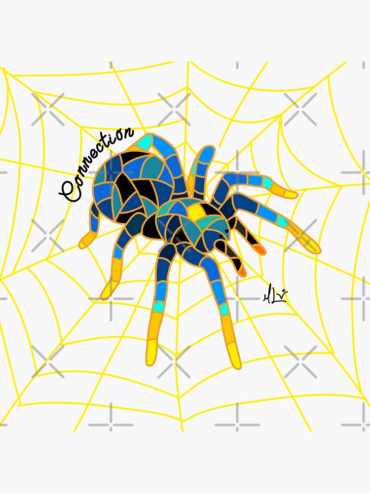 "Spider-connection" Sticker for Sale by mjz-artstudio | Redbubble