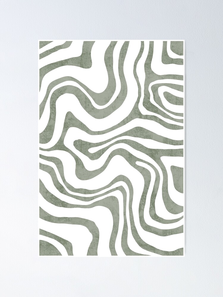 "Liquid marble swirl pattern in sage green" Poster for Sale by Miss ...