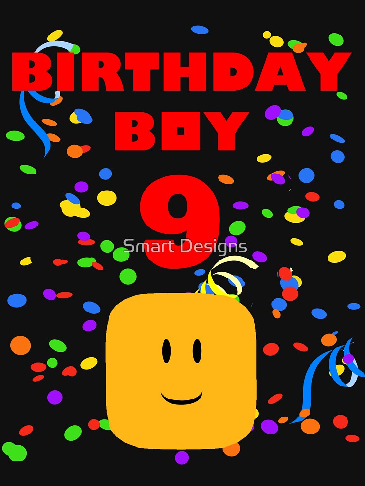 "roblox birthday boy 9 years old - roblox birthday" Active T-Shirt for ...