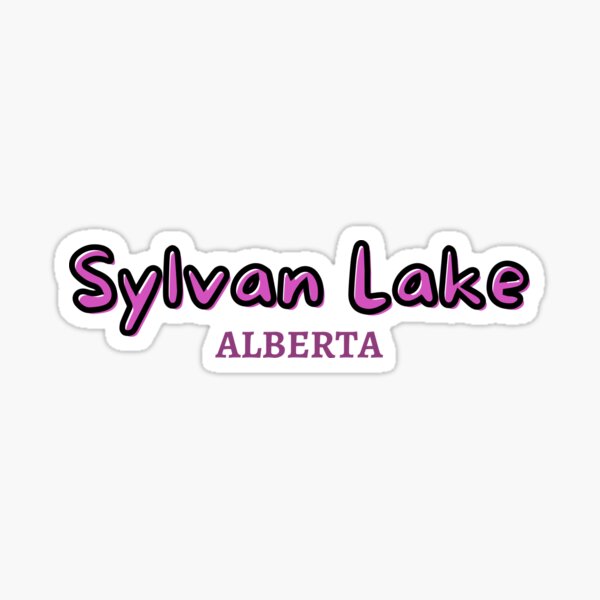 "Sylvan Lake Alberta Sticker" Sticker for Sale by Green-peaK | Redbubble