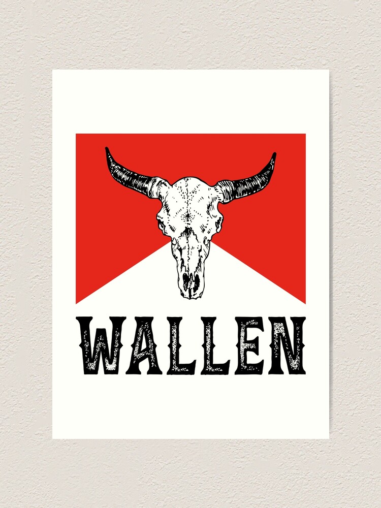 "Cute Wallen Bullhead Cowboy wallen hardy Western Country Music" Art ...