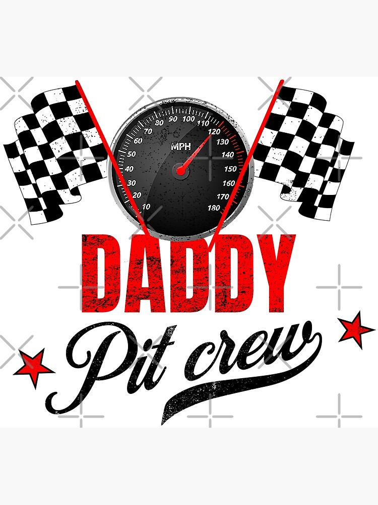 " Race Car Birthday Party Racing Family Daddy Pit Crew" Art Print for ...
