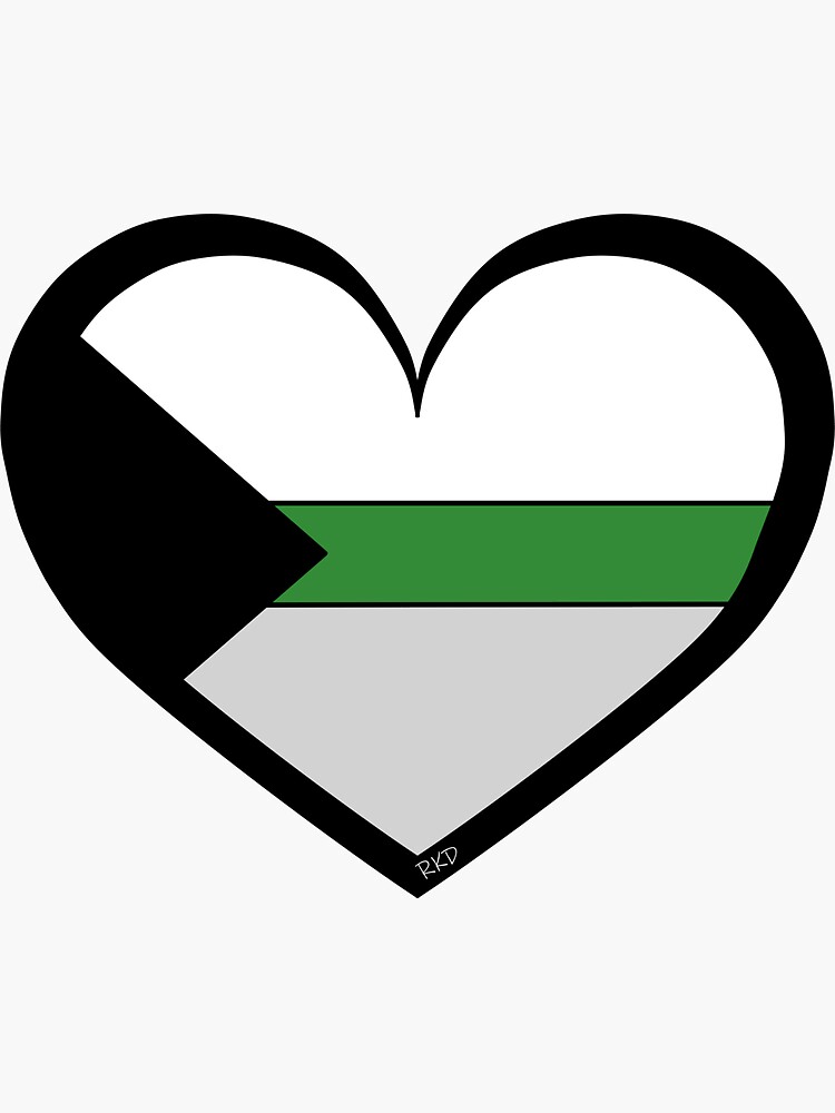 "Demiromantic Heart" Sticker for Sale by Comfort-Station | Redbubble