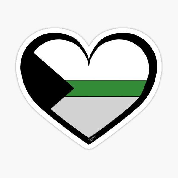 "Demiromantic Heart" Sticker for Sale by Comfort-Station | Redbubble