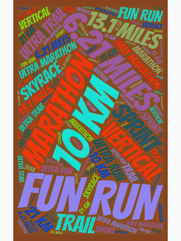 "Random running name and crazy colors 001" Poster for Sale by ...