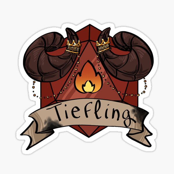 "tiefling " Sticker for Sale by cute-neko | Redbubble