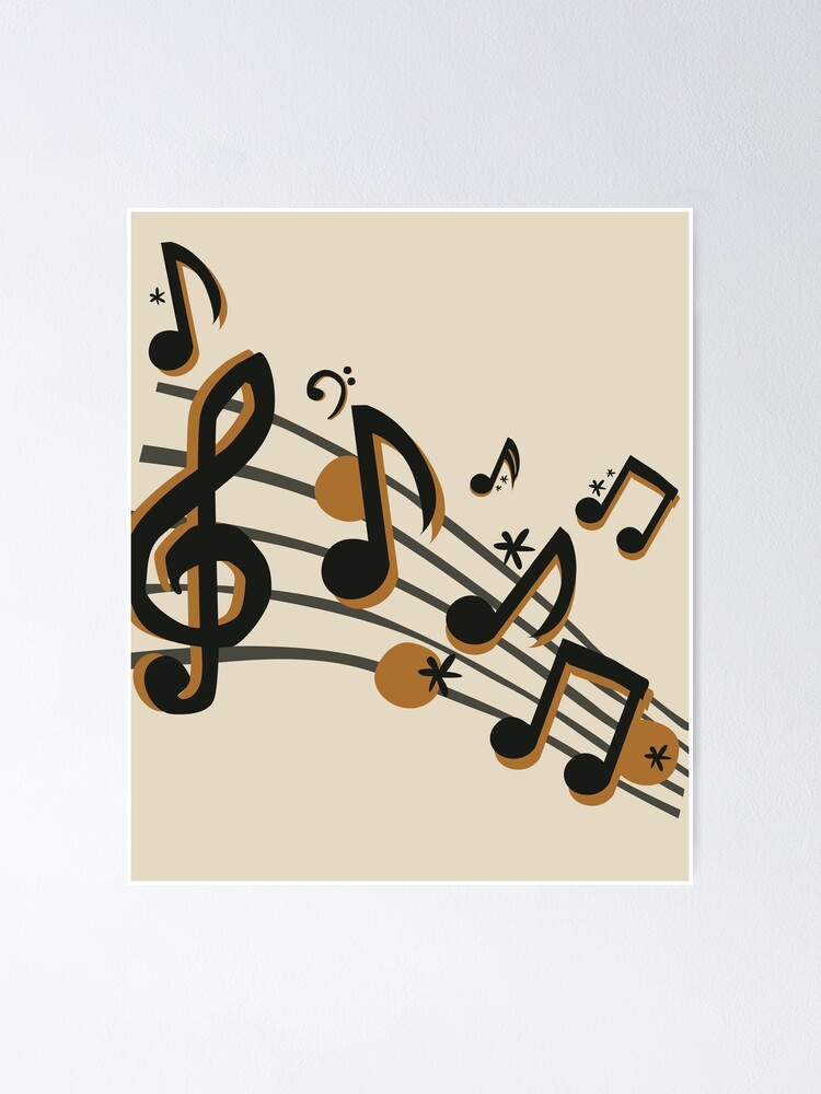 "Music notes" Poster for Sale by KamoMokotedi | Redbubble