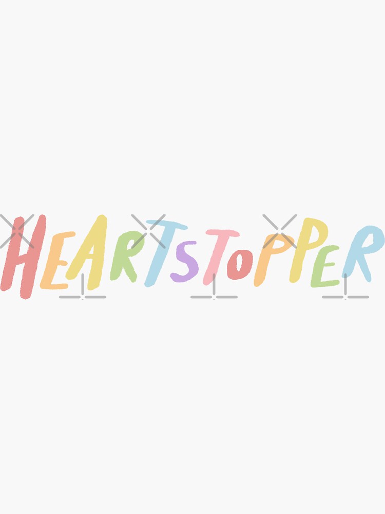 "Heartstopper logo - rainbow ver. " Sticker for Sale by bubblytank ...