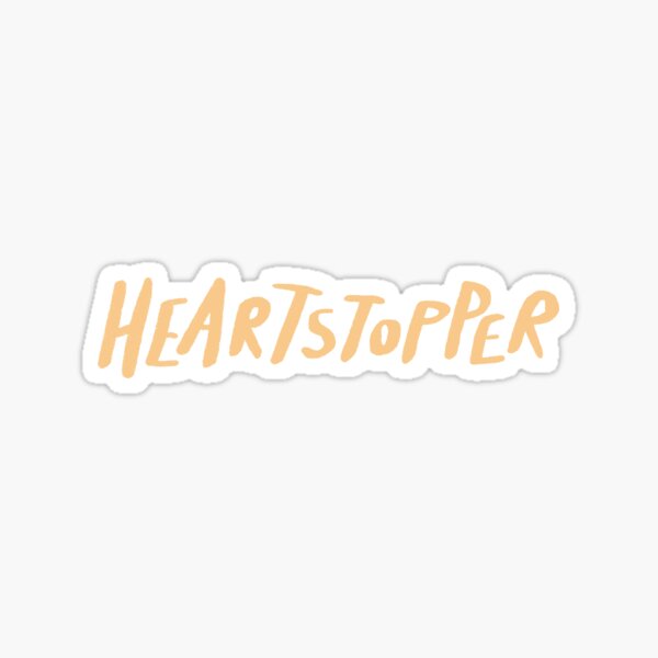 "Heartstopper logo - orange ver. " Sticker by bubblytank | Redbubble