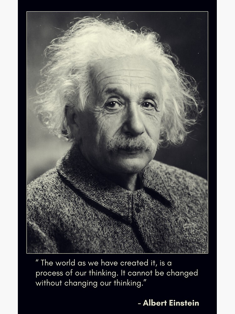 "Albert Einstein quote poster" Sticker by Elderoak | Redbubble