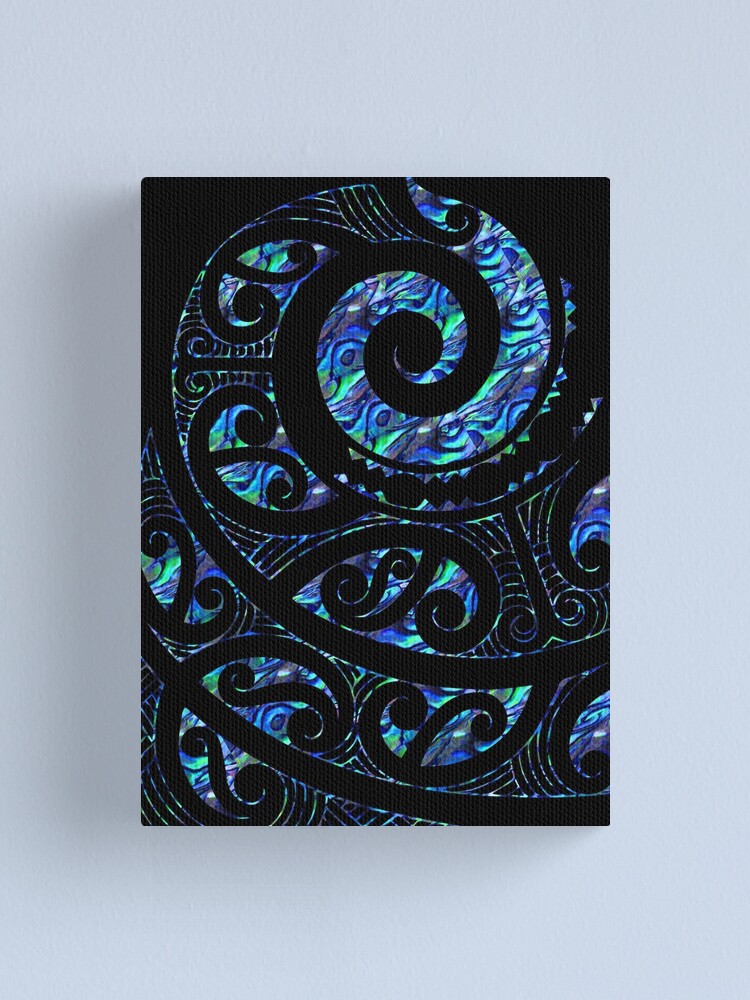 "New Zealand Māori Paua Tattoo Koru Design" Canvas Print for Sale by ...