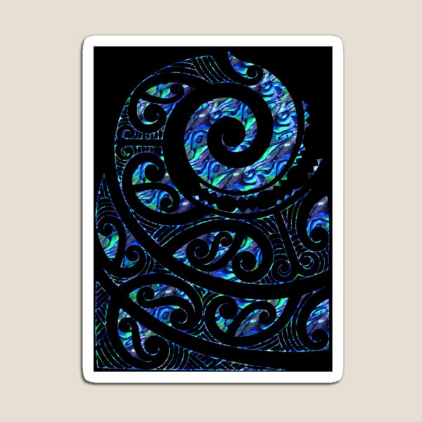 "New Zealand Maori Paua Tattoo Koru Design" Magnet for Sale by Uncommon ...