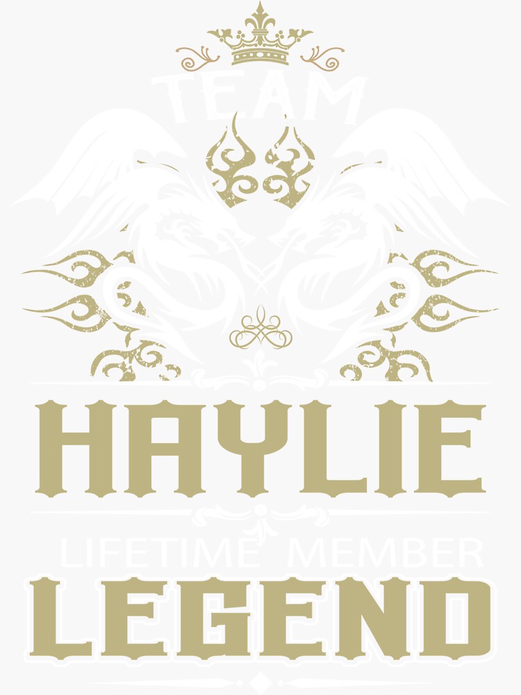 Pegatina «Camiseta con el nombre de Haylie - Camiseta con el artículo ...