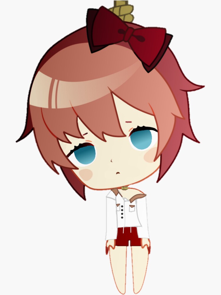 "cute ddlc sayori doki doki" Sticker for Sale by Saraah-Pep | Redbubble