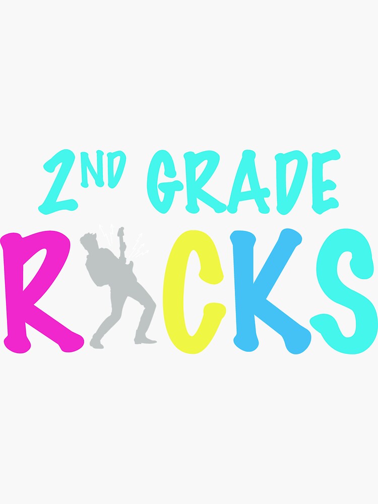 "2nd Grade Rocks Lover Back To School " Sticker for Sale by ...