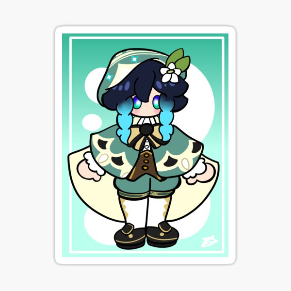 "Chibi Venti" Sticker for Sale by CandyHeartsArts | Redbubble