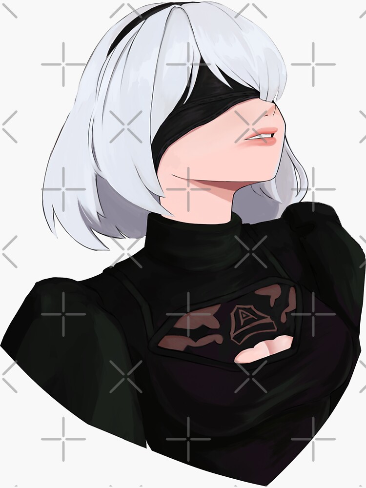 "2B - Nier: Automata" Sticker for Sale by Yvk1ko | Redbubble
