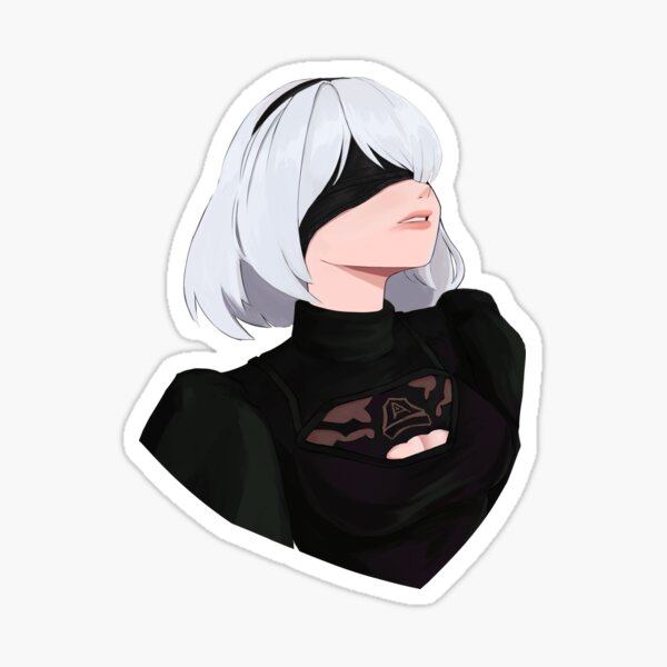 "2B - Nier: Automata" Sticker for Sale by Yvk1ko | Redbubble