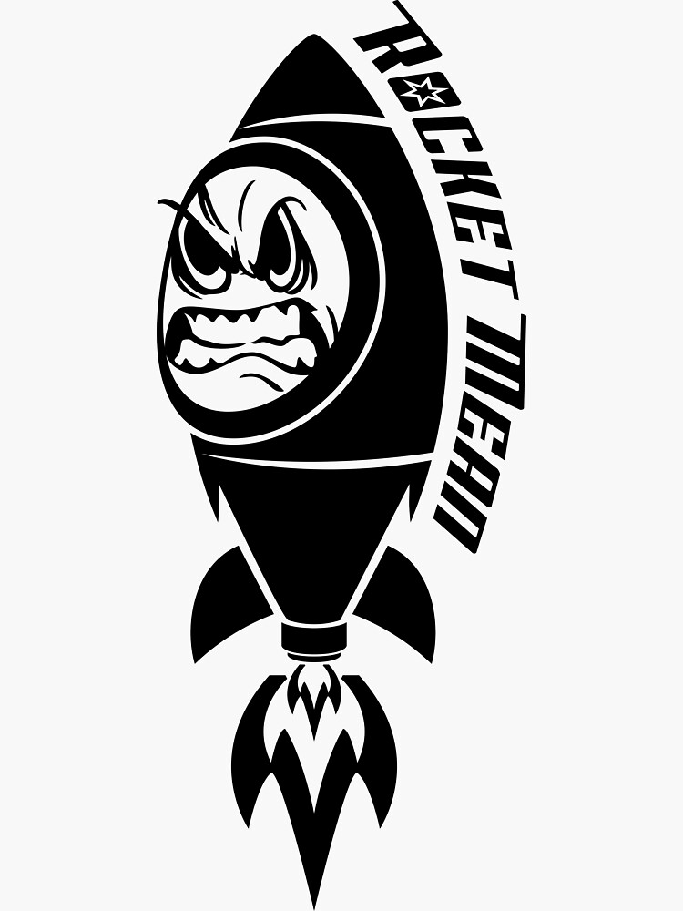 "Rocket Mean" Sticker for Sale by ValdasValdass | Redbubble