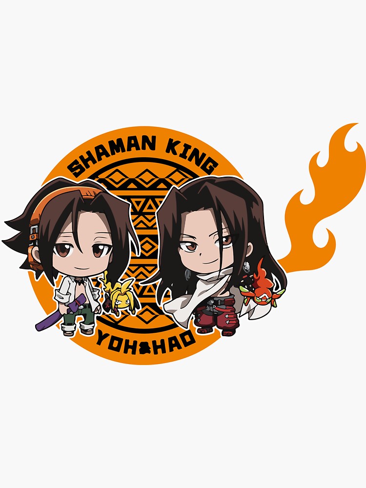 "Shaman King Yoh Asakura Hao Asakura" Sticker by TrashCanFanDom | Redbubble